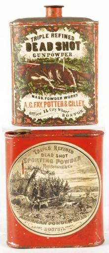 Lot Of 2: Gun Powder Tins.
