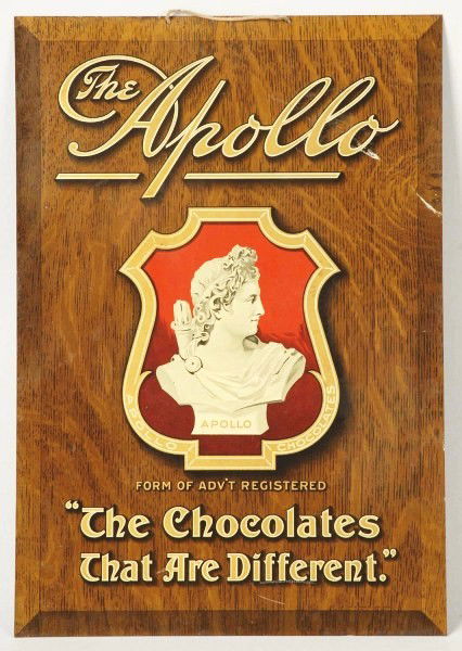 643: Tin Apollo Chocolates Advertising Sign.