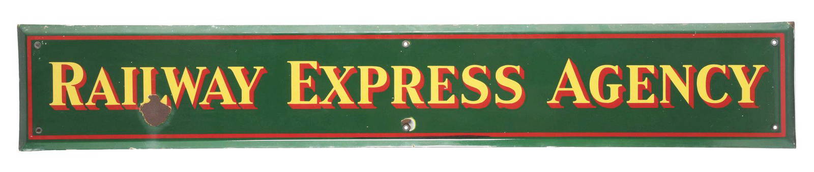 Railway Express Agency Porcelain Sign W/ Self Framed
