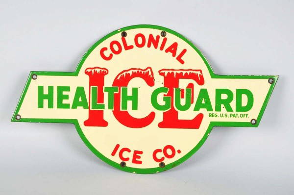 Porcelain Die-Cut Colonial Ice Company Sign. - Mar 12, 2011 | Dan ...