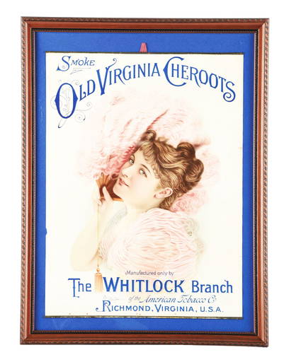 Paper Lithograph Old Virginia Cheroots Advertisement.