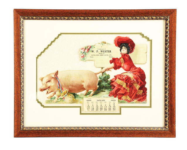 EMBOSSED CARDBOARD CALENDAR FOR W. P. WUSTER. (#2188) on May 05, 2022 ...