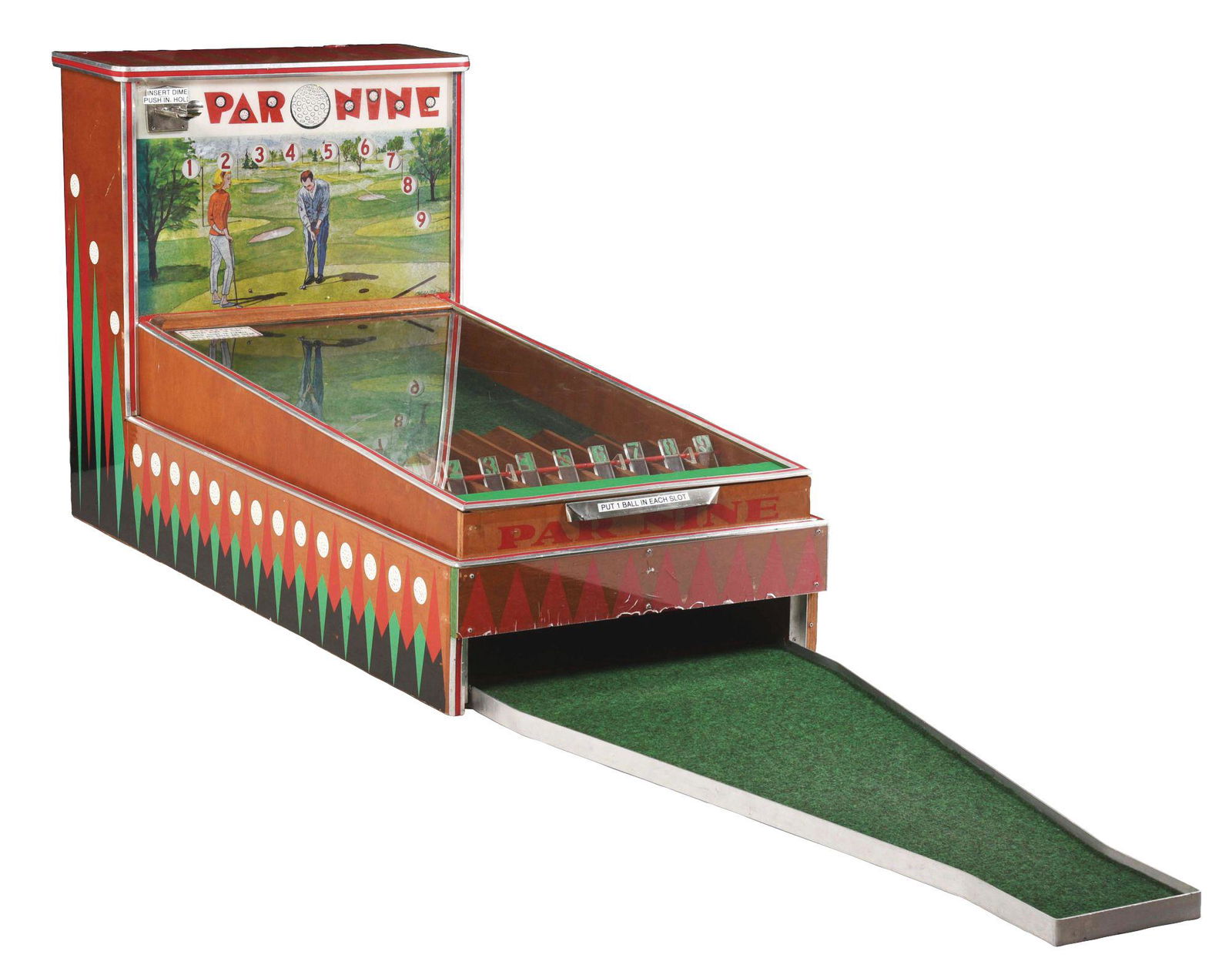 Par 9 Golf Style Arcade Game.