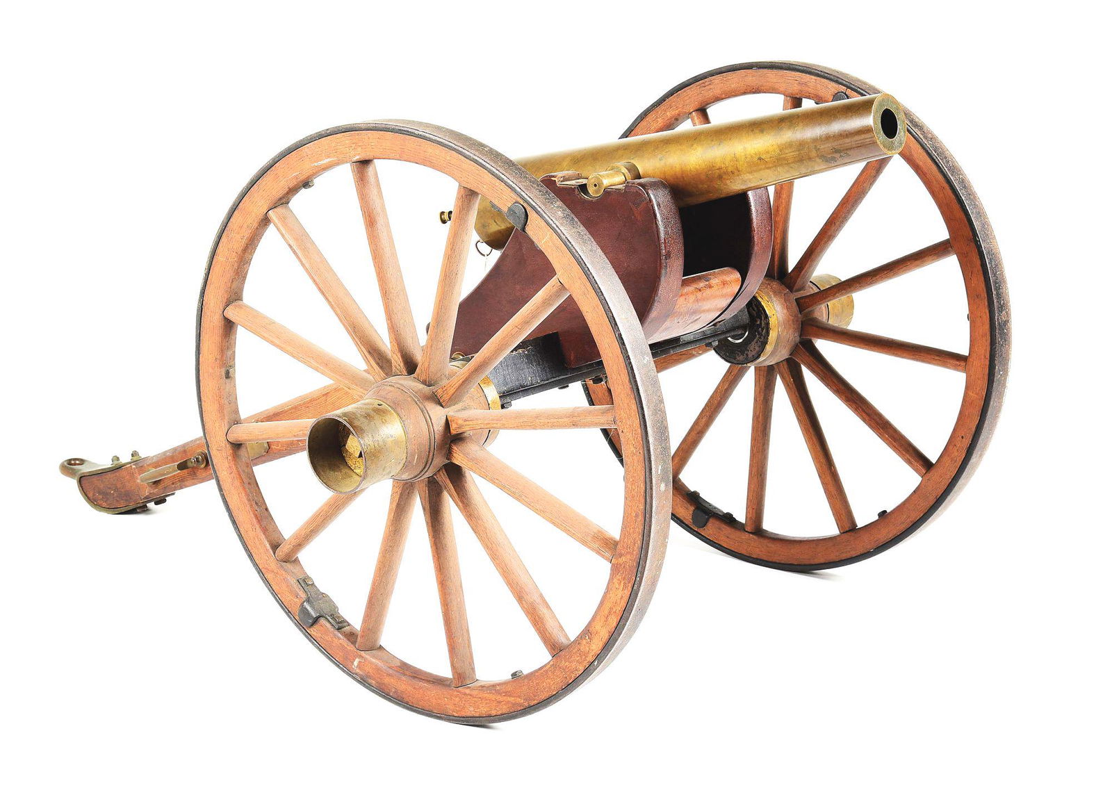 IMPRESSIVE 28" BRONZE STRONG SIGNAL CANNON ON FIELD CARRIAGE. (#1118 ...