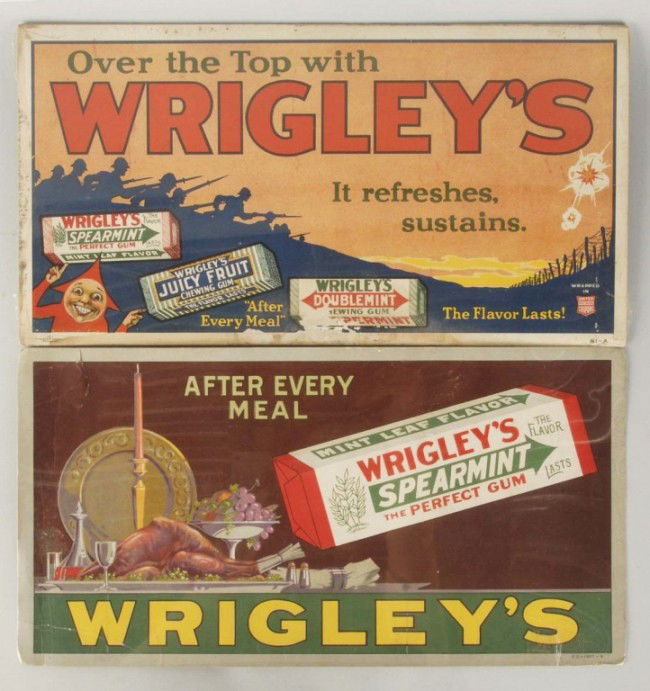 1067: Lot of 2: Wrigley's Trolley Car Signs. - Apr 30, 2011 | Dan ...