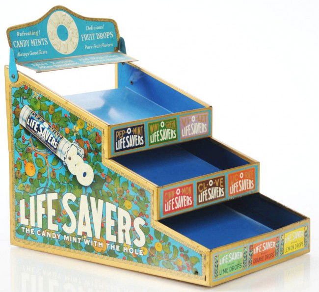 1292: LifeSavers Tin Counter Display.