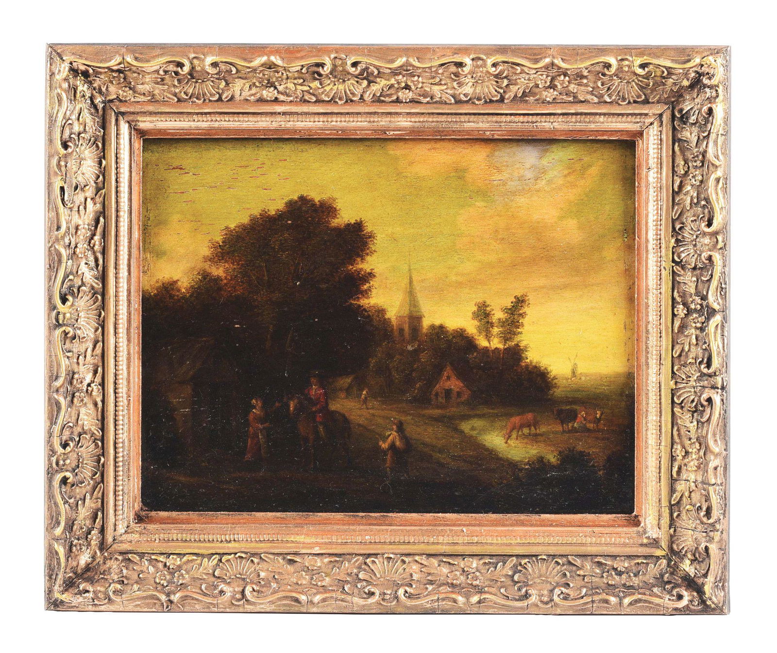 Jacob Van Ruisdael (dutch, 1628 1682) Landscape With Village And Mill ...