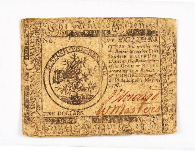 LOT OF 5: PIECES US COLONIAL NOTES. (#1438) on Jun 22, 2022 | Dan ...