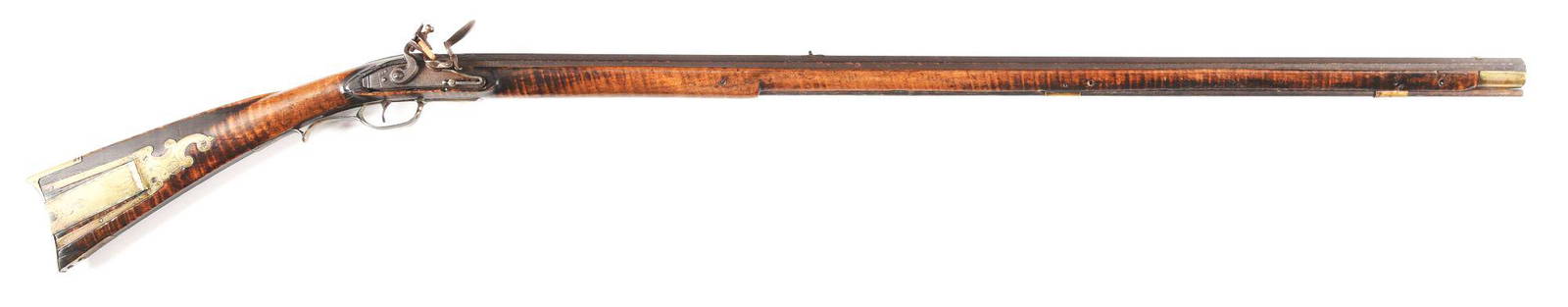 (A) BURNET FLINTLOCK KENTUCKY RIFLE. (#1079) on Jul 12, 2022 | Dan ...