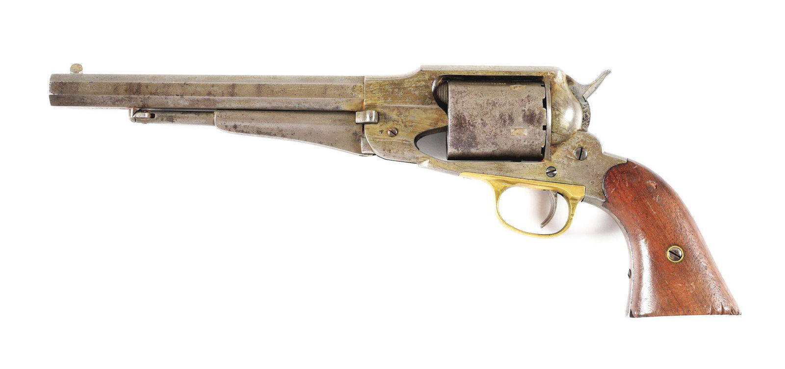 (A) REMINGTON MODEL 1858 CONVERSION SINGLE ACTION REVOLVER. (#1355) on ...