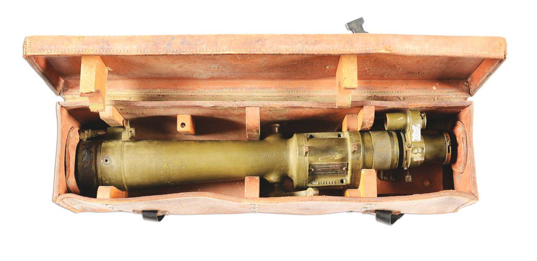 Us Wwii M1910a1 Artillery Spotting Scope With Leather Case.