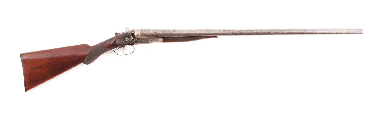 (c) L.c. Smith Hammer Side By Side Shotgun.