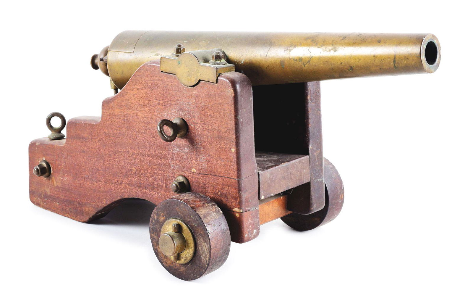 Strong Fire Arms Co. Brass Cannon With Naval Carriage.