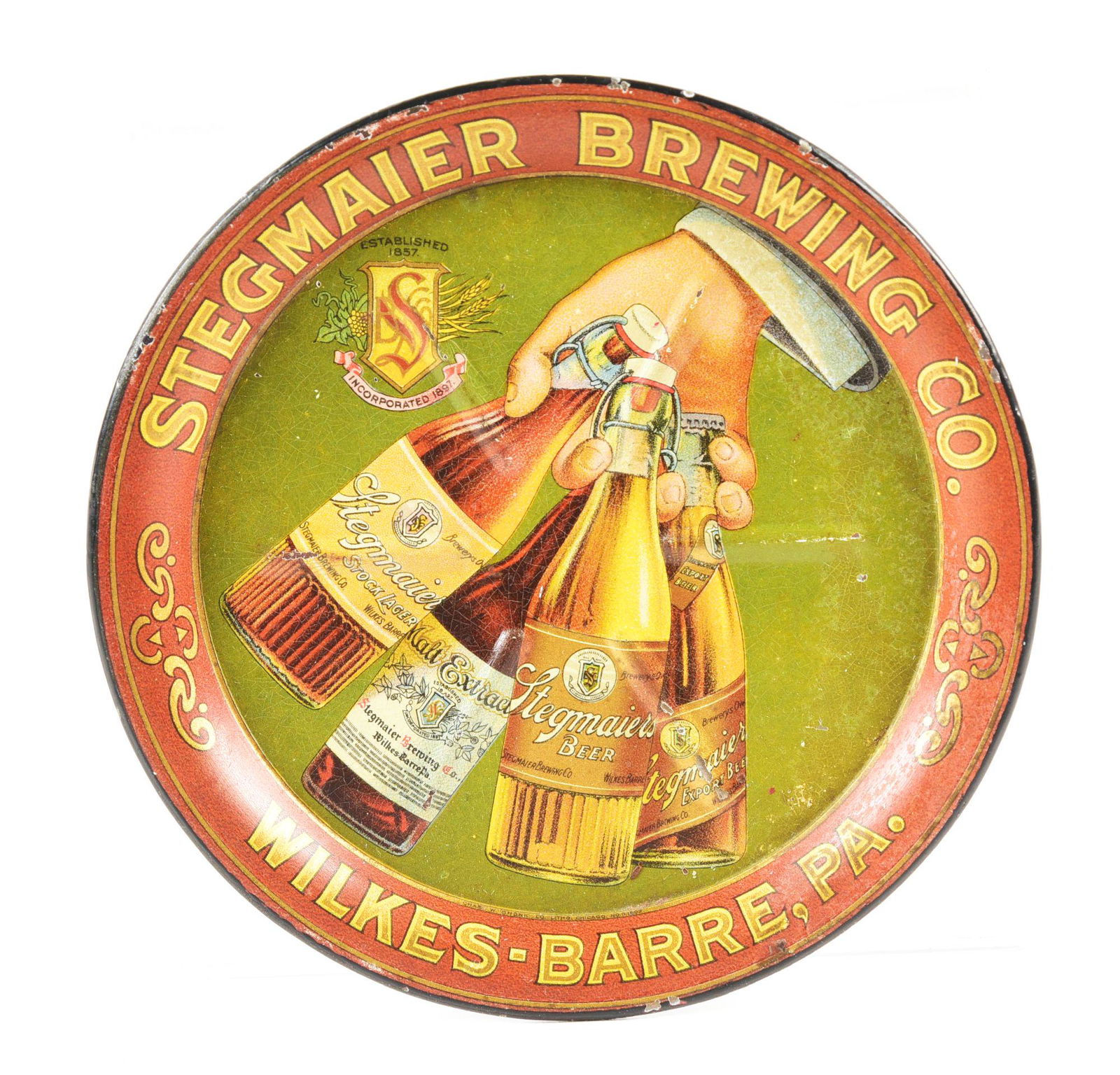 Stegmaier Brewing Co. Tip Tray.