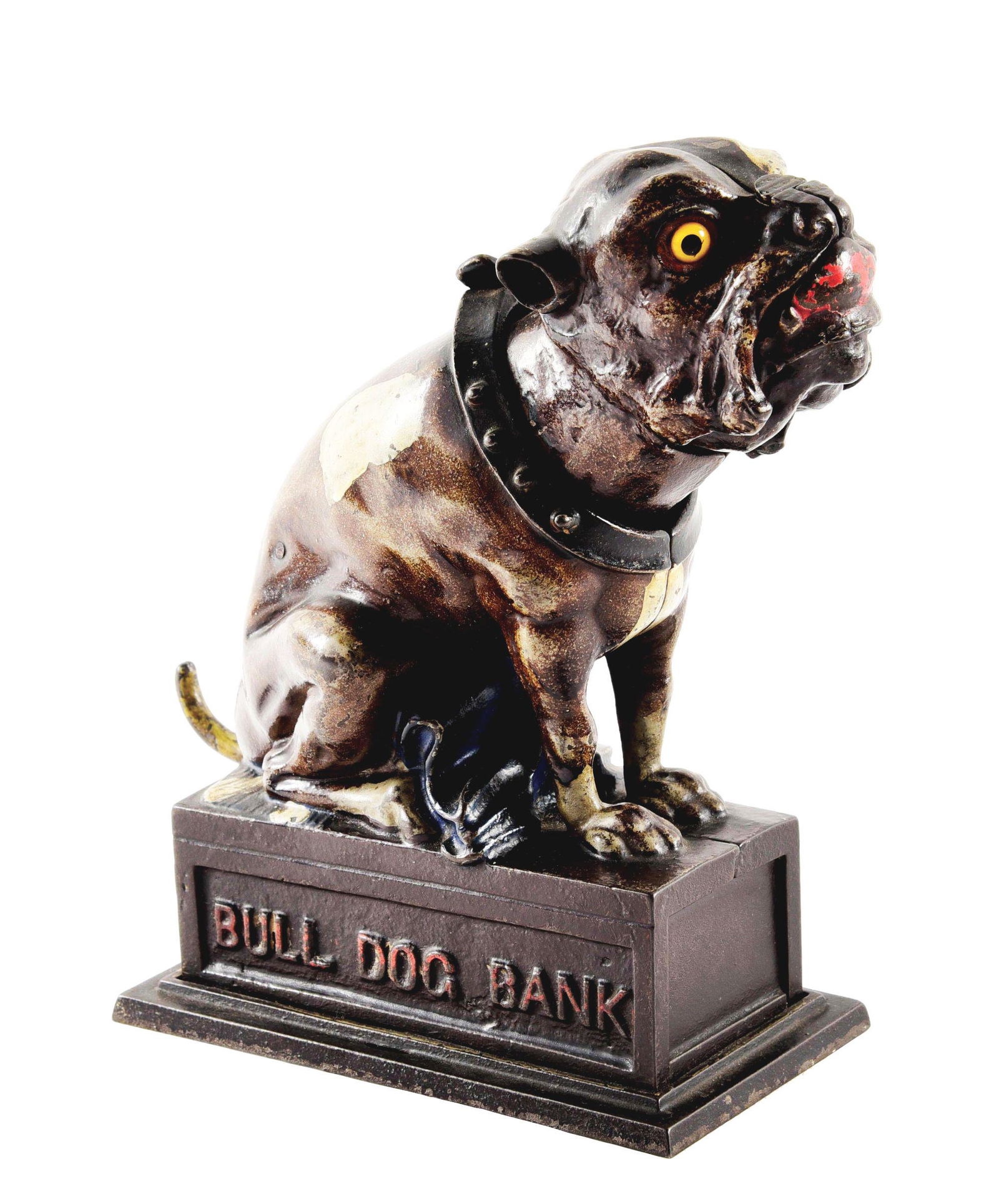 Cast Iron Bull Dog Bank.