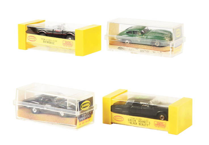 Lot Of 4: Aurora Ho Scale Model Motoring Slot Cars.