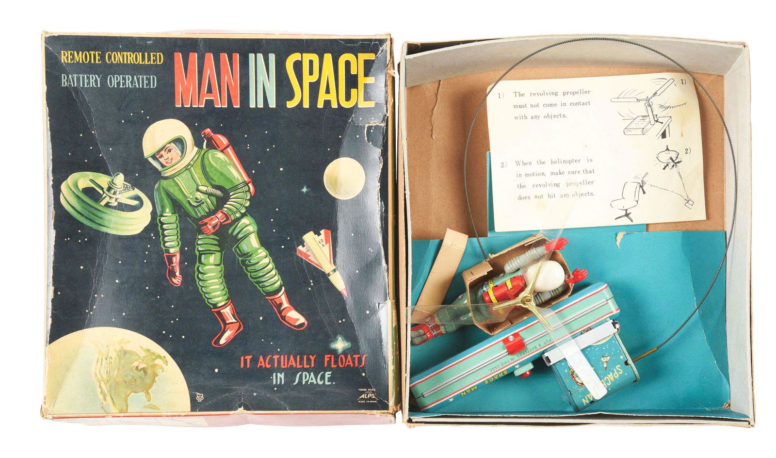 Japanese Tin Litho Battery Operated Man In Space.