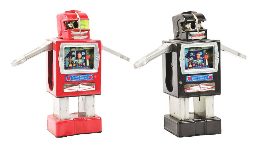 Lot Of 2: Japanese Yonezawa Space Explorer Robots.