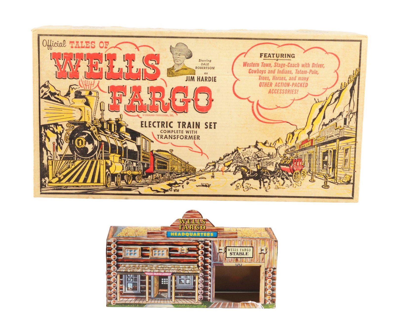 Marx Official Tales Of Wells Fargo Train And Play Set.