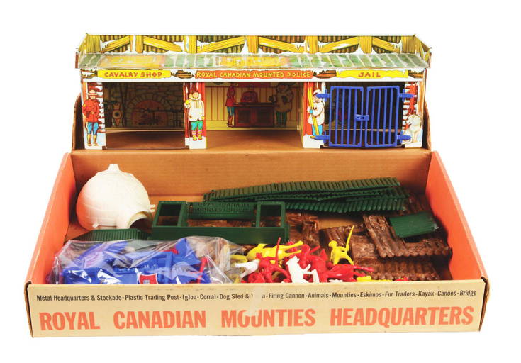 Rare Ideal Royal Canadian Mounties Headquarters Play Set.