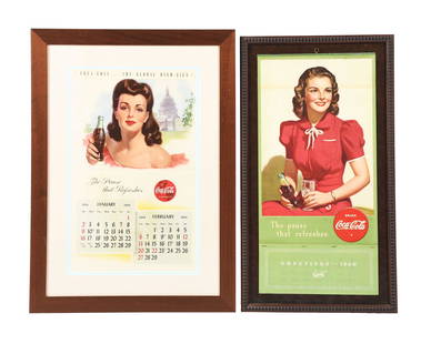 Lot Of 2: Coca Cola Calendars.