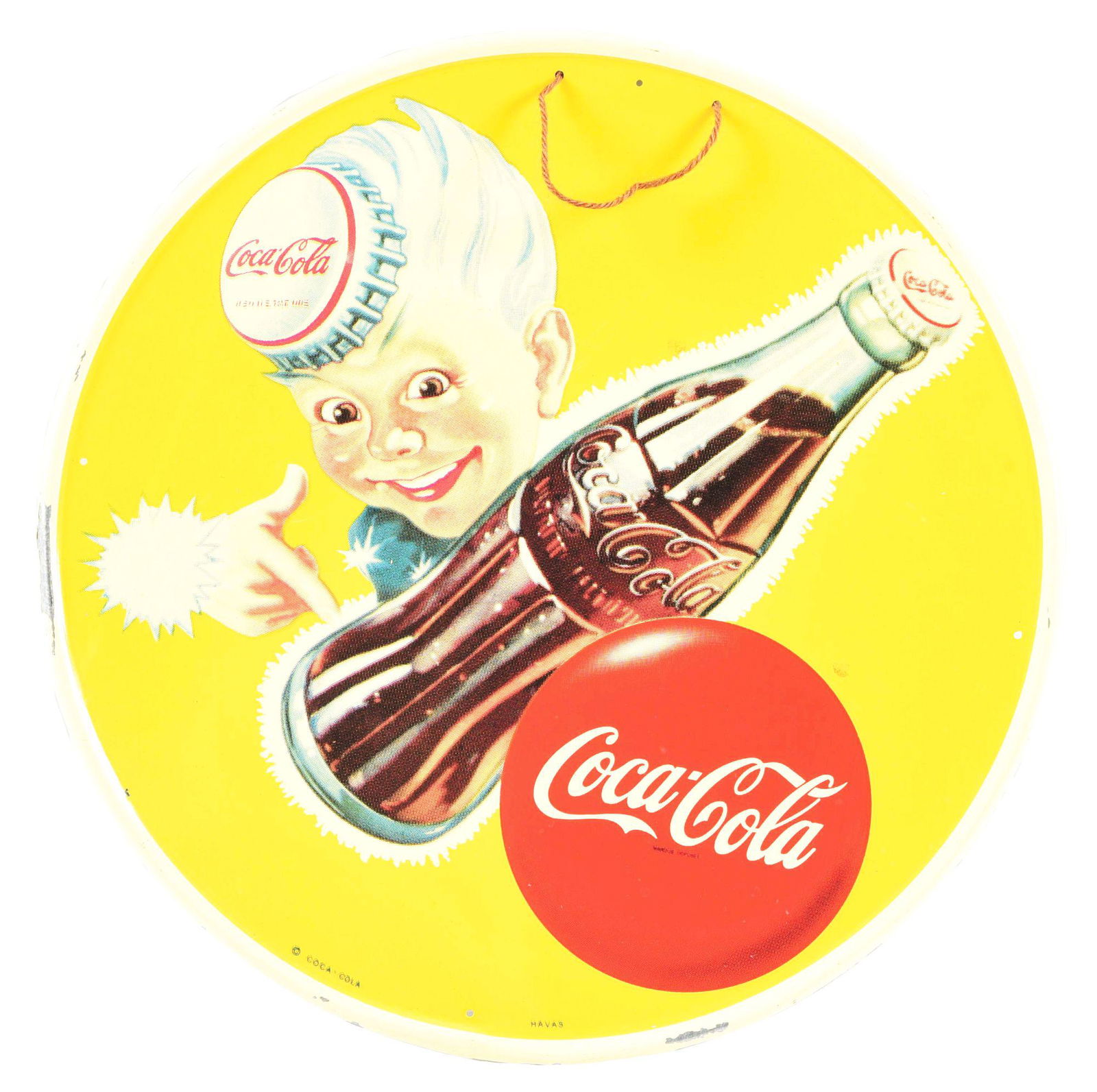 Coca Cola Tin Sprite Boy Sign.