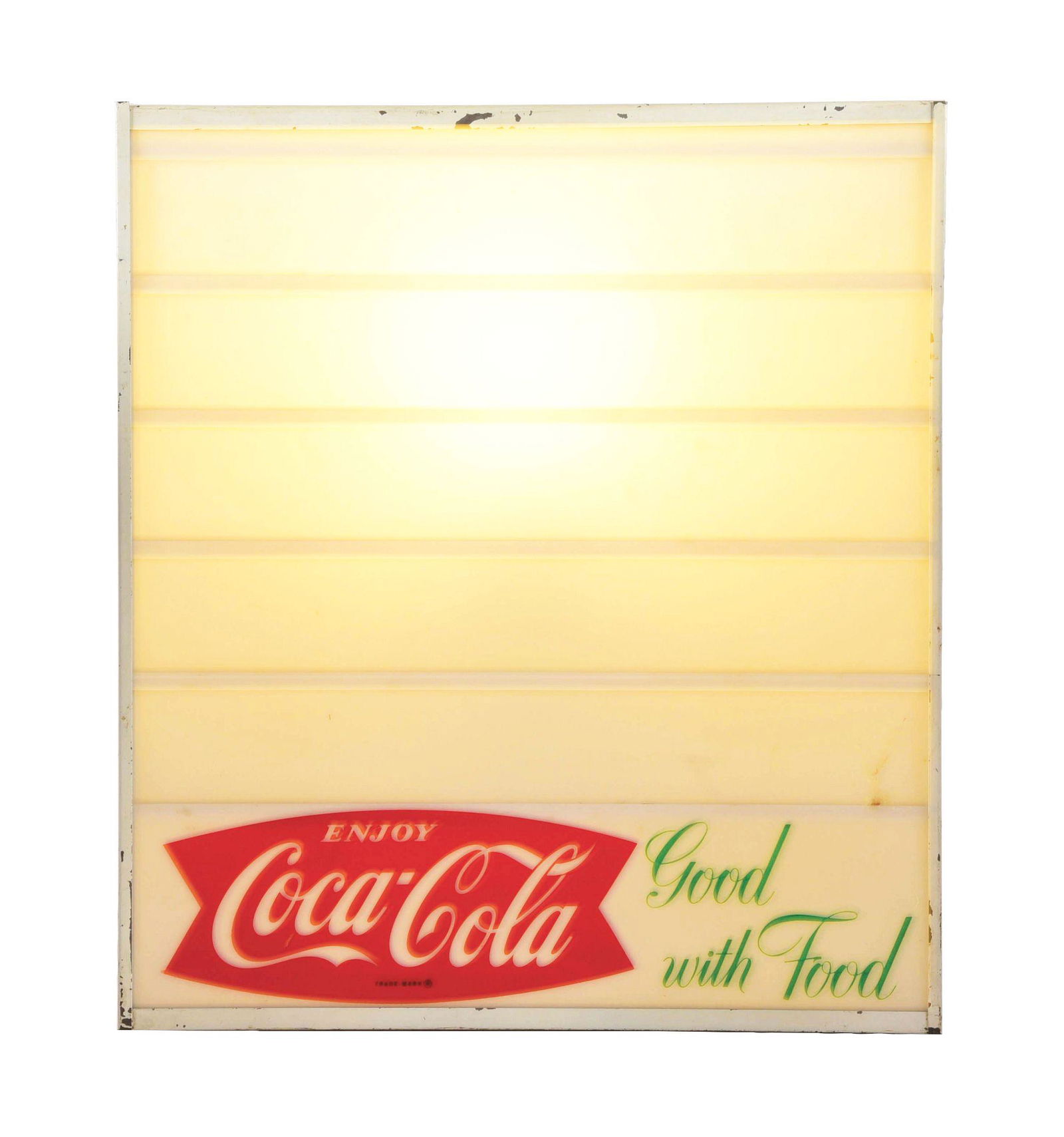 Coca Cola Lighted Plastic Menu Board.