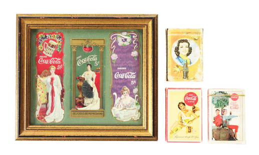 Lot Of 6: Coca Cola Bookmarks And Card Decks.