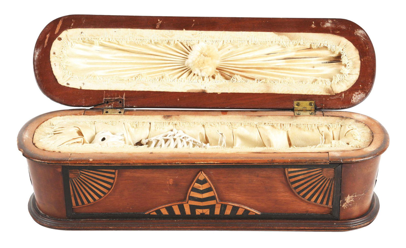 Salesman Sample Coffin With Skeleton.