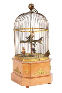 Coin Operated Dual Singing Birds Box.