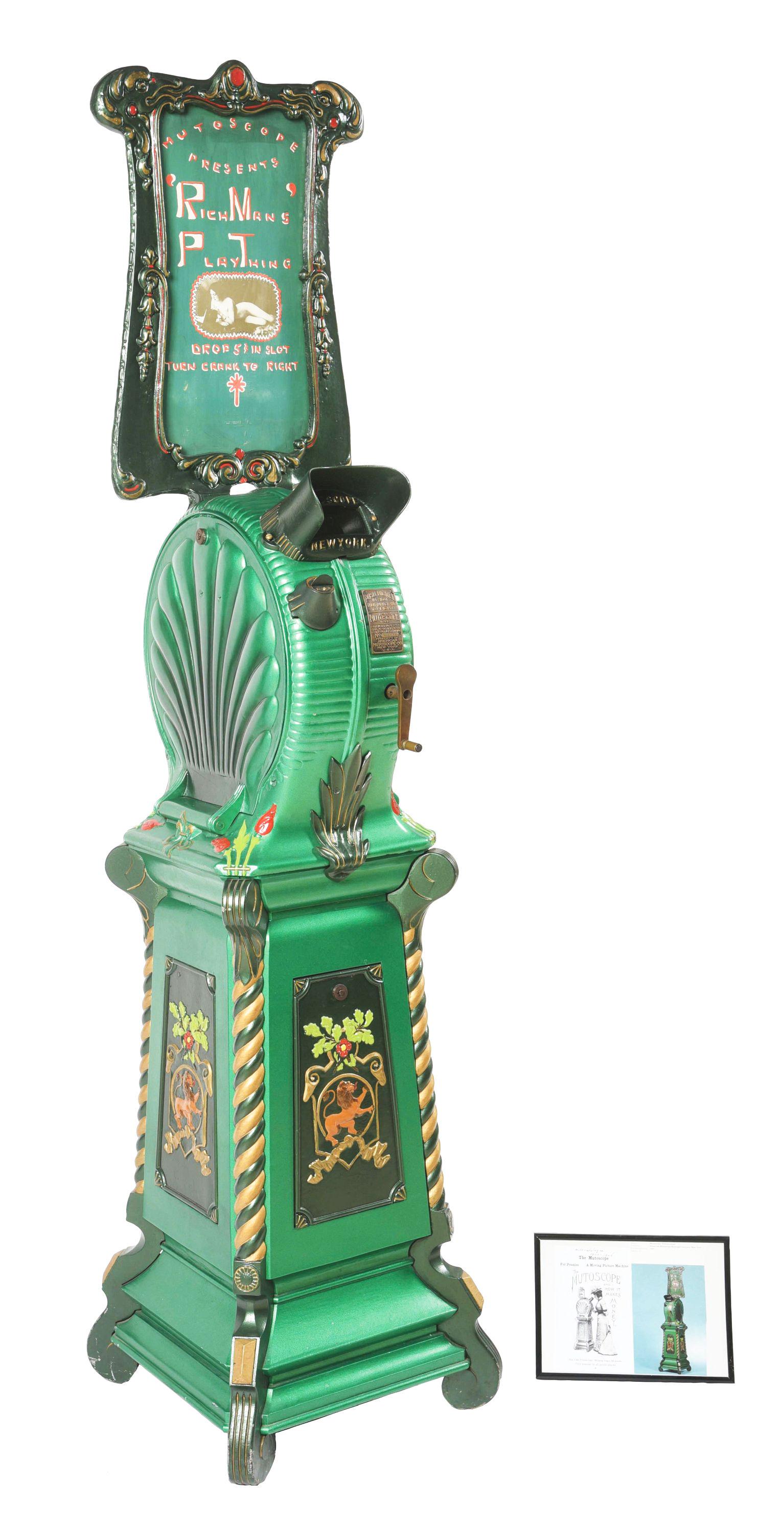Cast Iron Mutoscope Arcade Machine.