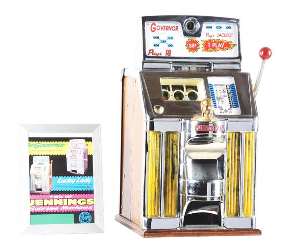 Jennings Light Up 25¢ Slot Machine.