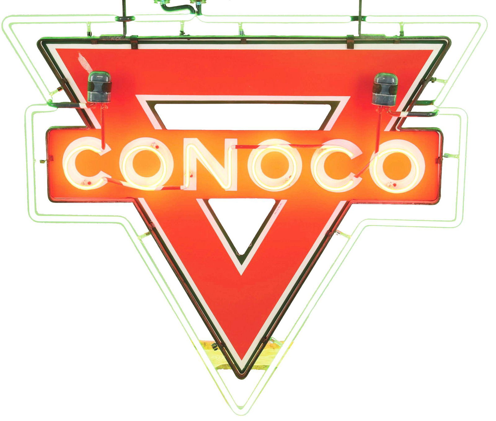 Rare Conoco Gasoline Porcelain Service Station Neon Sign. - Oct 01 ...