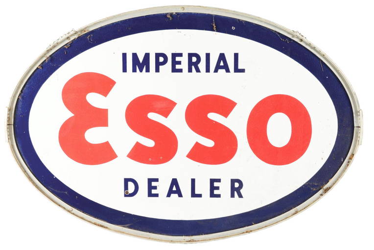 Imperial Esso Service Station Porcelain Dealer Sign.