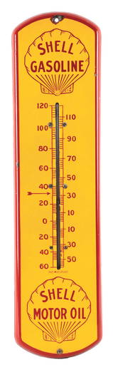 Exceedingly Rare Shell Gasoline & Motor Oil Porcelain Service Station ...