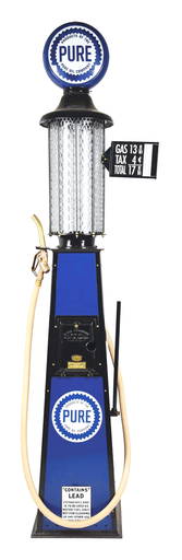 Hayes Ten Gallon Visible Gas Pump Restored In Pure Gasoline.