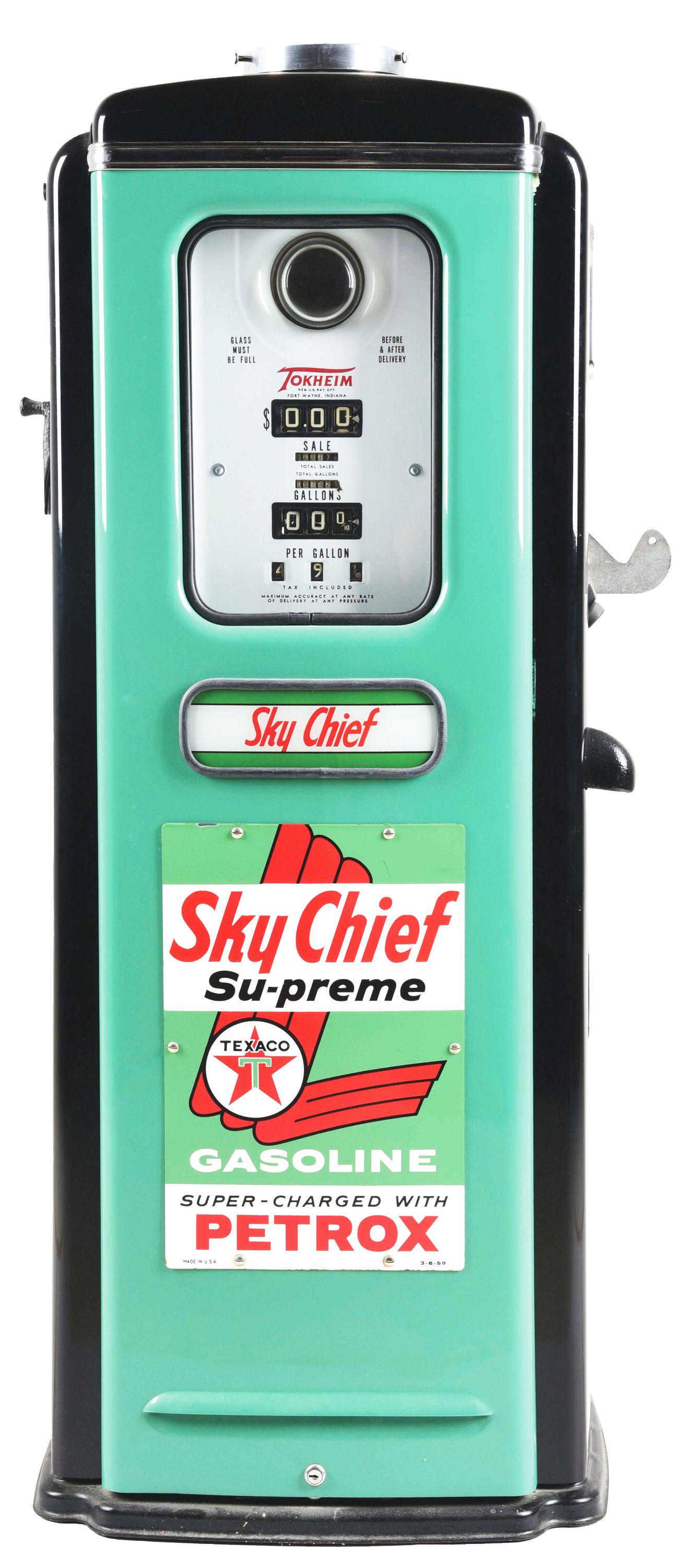 Tokheim Model #39 Gas Pump Restored In Texaco Sky Chief Gasoline.