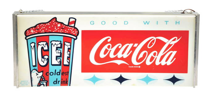Coca Cola Double Sided Halo Hanging Light Up Sign