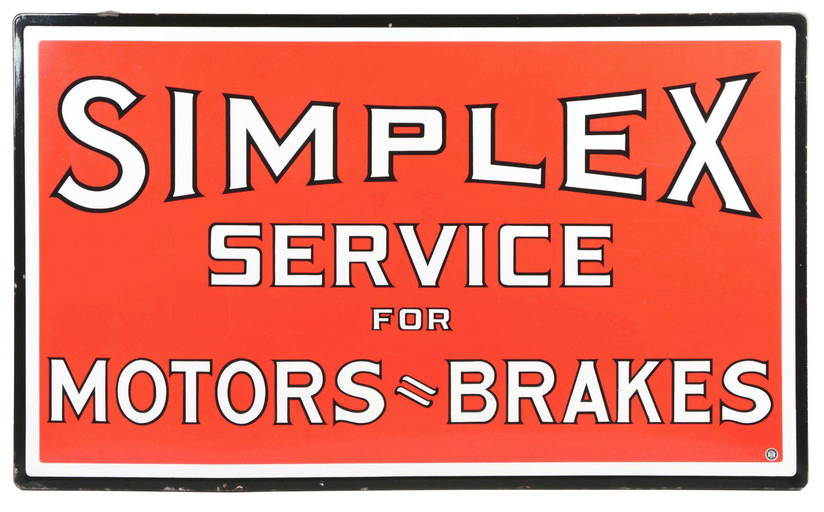 SIMPLEX MOTORCYCLES SINGLE SIDED PORCELAIN SIGN. - Oct 02, 2022 | Dan ...