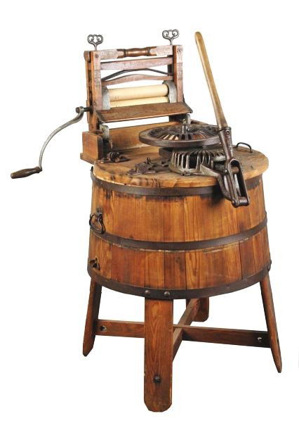 1215: Wooden Anchor Brand Washing Machine.