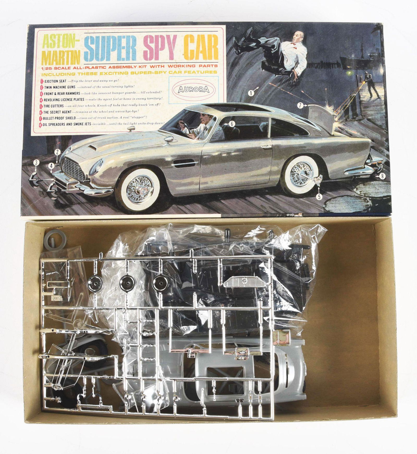 Aurora Aston Martin Super Spy Car Model Kit.