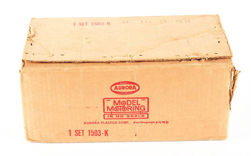 Aurora Model Motoring Ho Scale Racing Car Set.