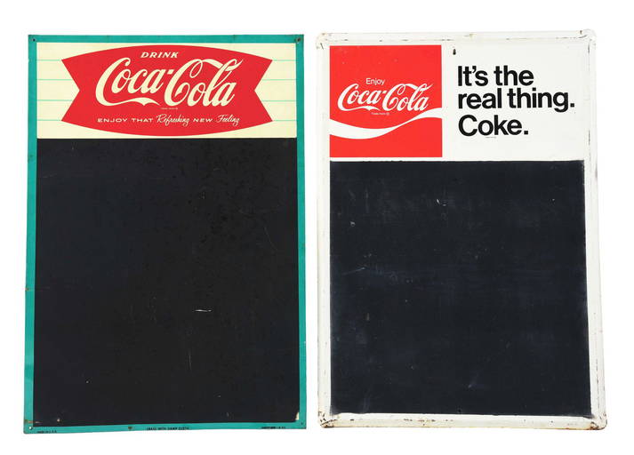 Lot Of 2: Coca Cola Menu Signs.