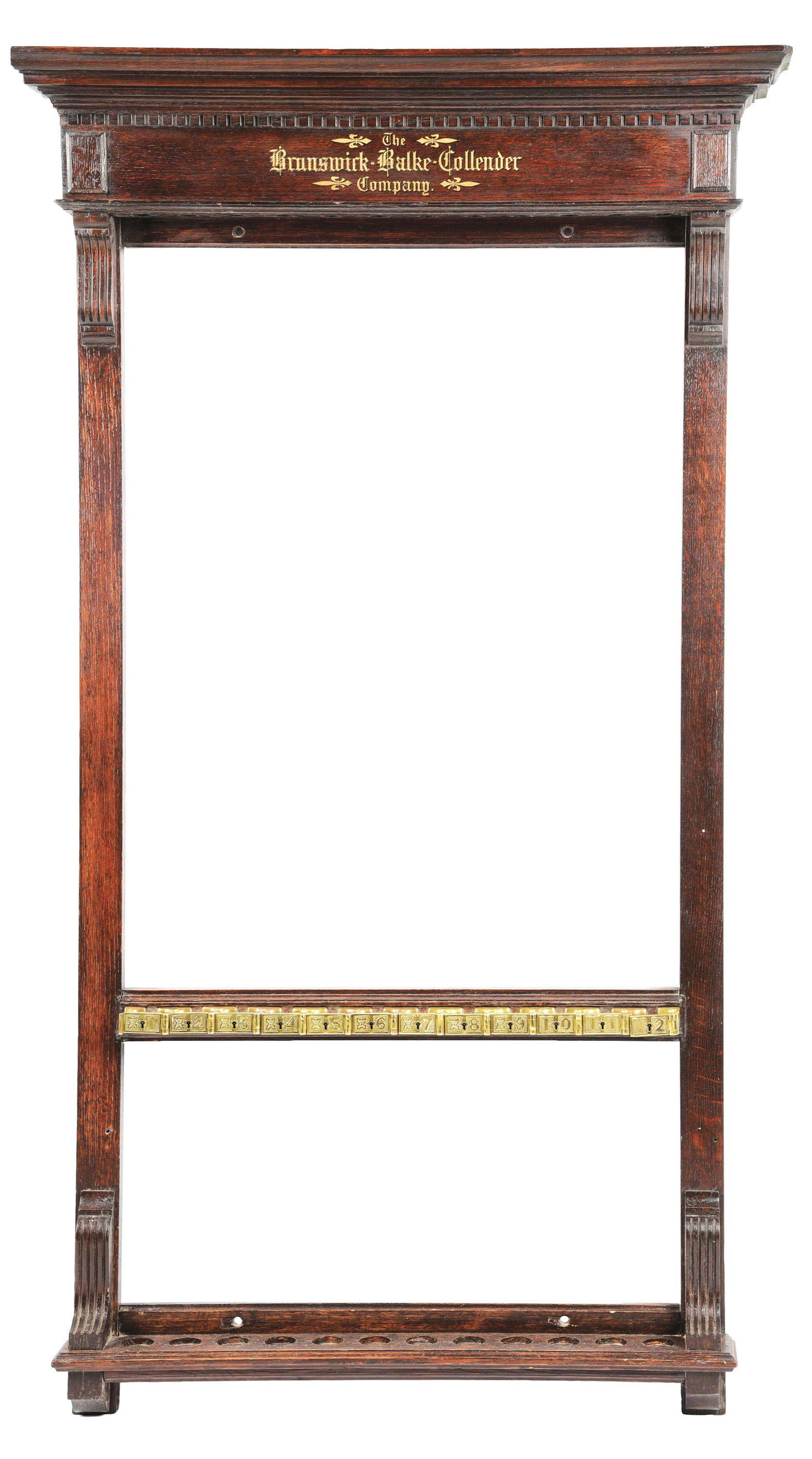 Brunswick Pool Cue Rack.