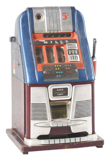 5¢ Mills Special Award 7 7 7 High Top Slot Machine.