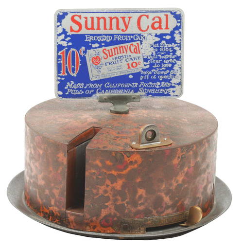 10¢ Sunny Cal Frosted Fruit Cake Vending Machine.