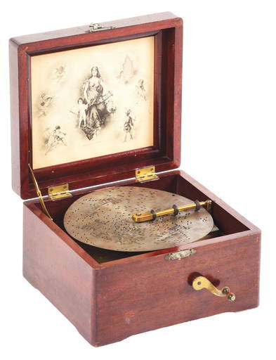 Regina Music Box Co. Style 21 Crank Disc Music Box.
