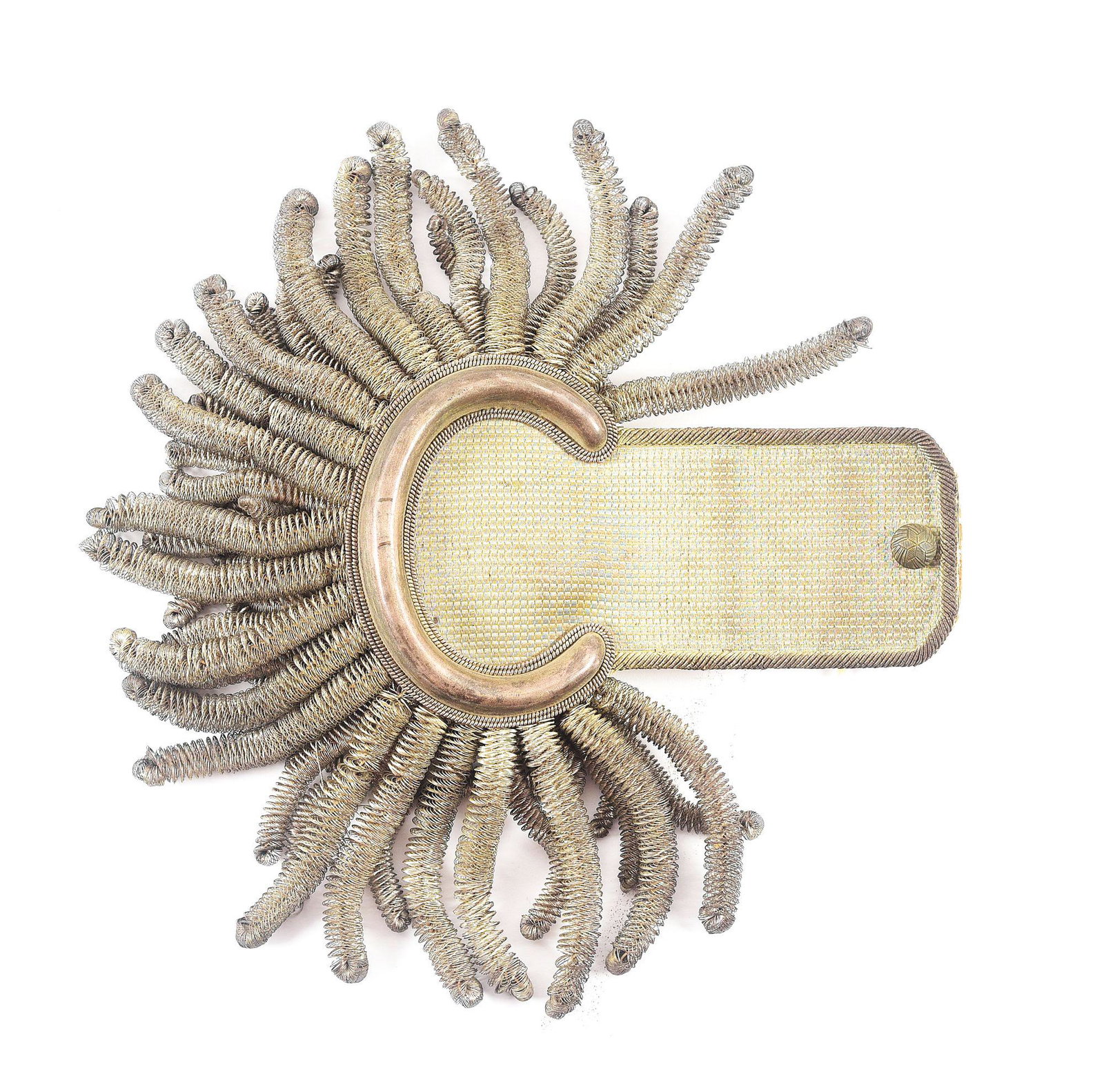 SILVER BULLION FRINGED EPAULET CAPTURED AT FIRST MANASSAS BY CAPT ...