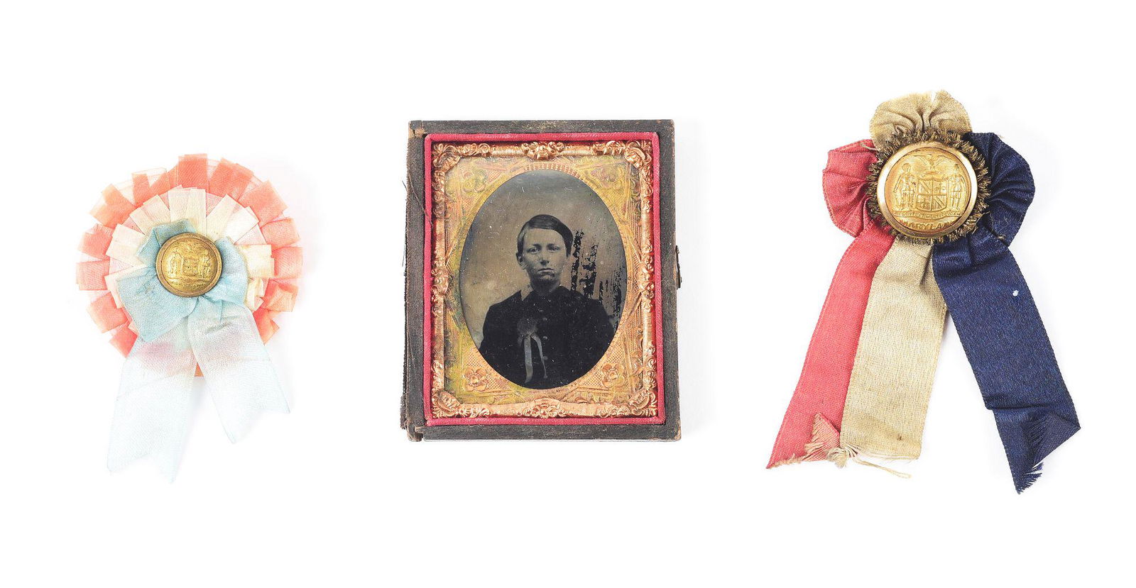 CIVIL WAR UNION PATRIOTIC MAYLAND COCKADES AND TINTYPE. - Nov 15, 2022 ...