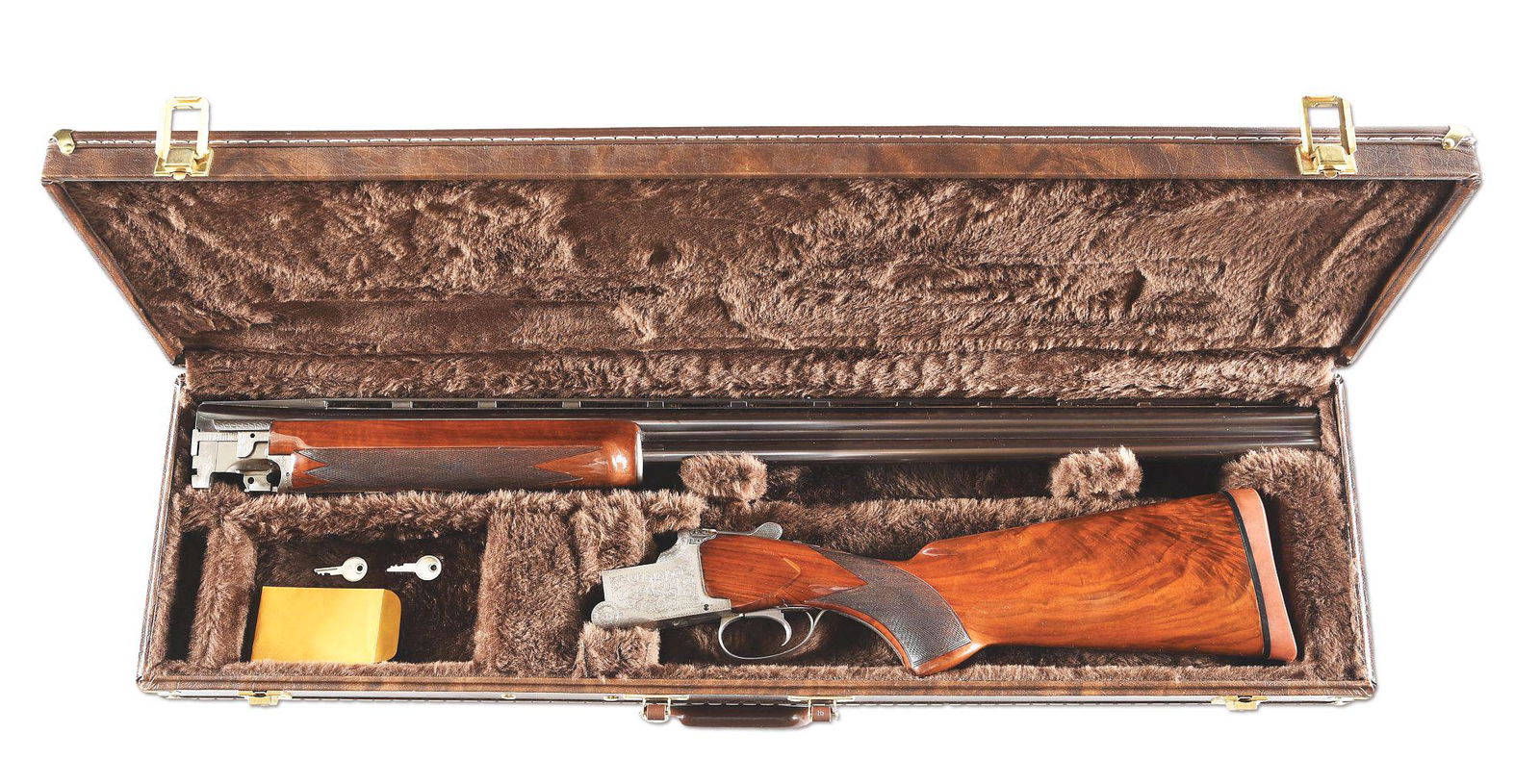 (c) Browning Superposed Over/under Shotgun With Case.
